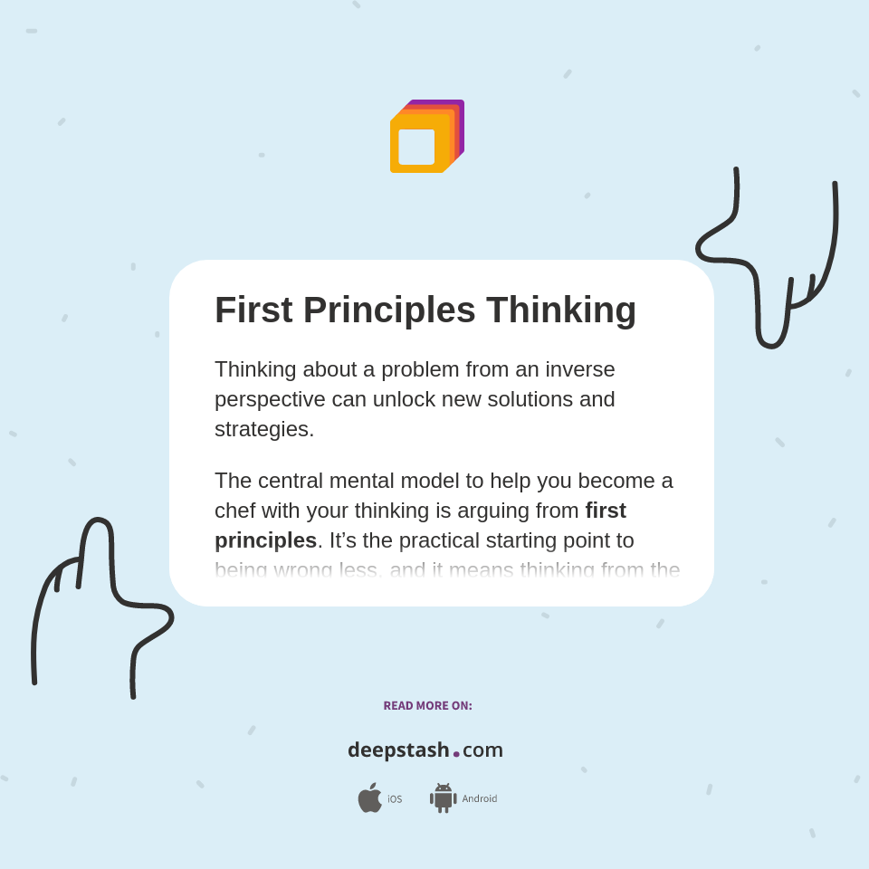 First Principles Thinking - Deepstash
