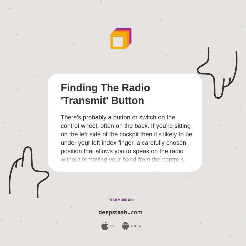 Finding The Radio 'Transmit' Button - Deepstash