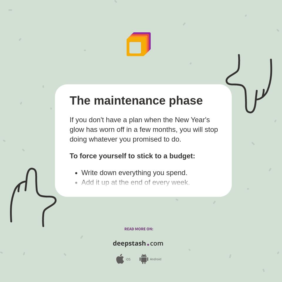 The maintenance phase - Deepstash