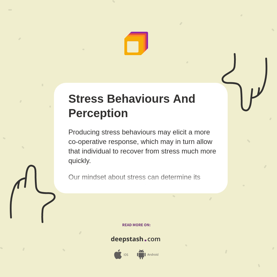 Stress Behaviours And Perception - Deepstash