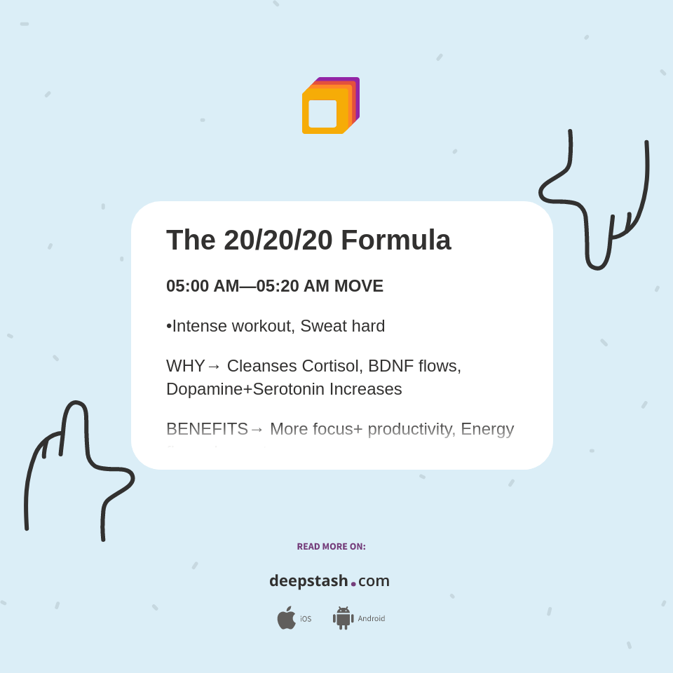 The 20/20/20 Formula - Deepstash