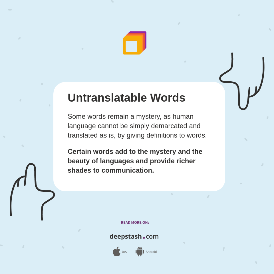 Untranslatable Words - Deepstash