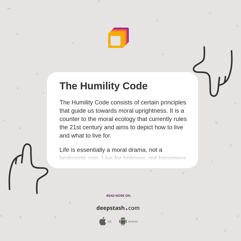 The Humility Code - Deepstash