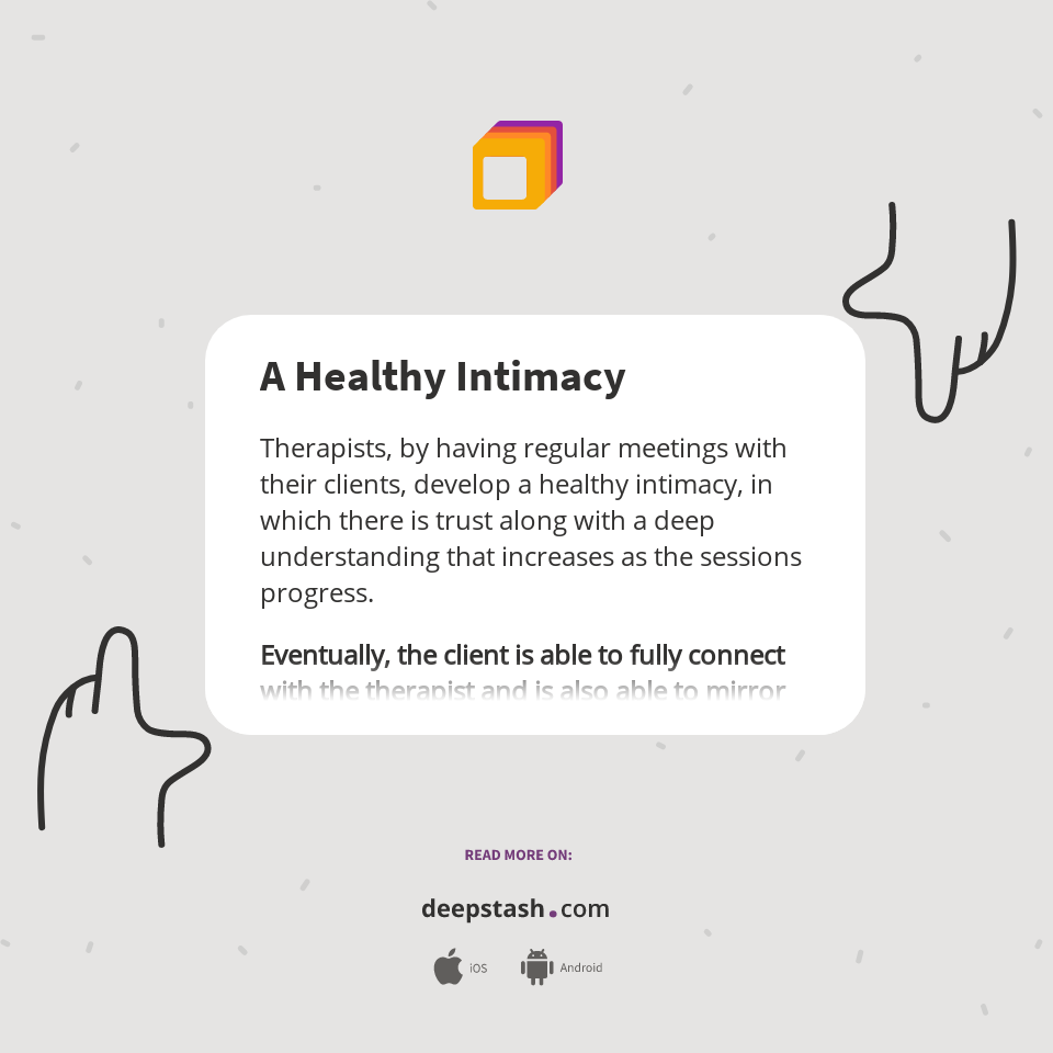 A Healthy Intimacy - Deepstash