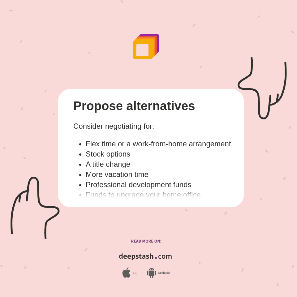 Propose alternatives - Deepstash