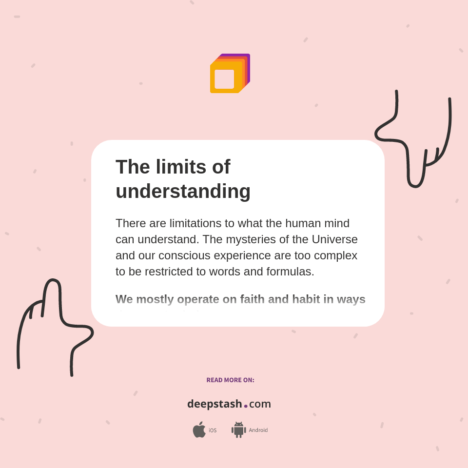 The limits of understanding - Deepstash