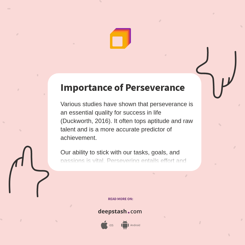 Importance of Perseverance - Deepstash