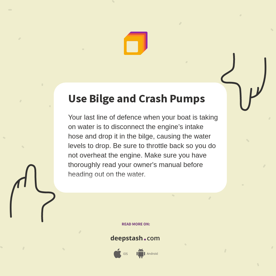 Use Bilge and Crash Pumps - Deepstash