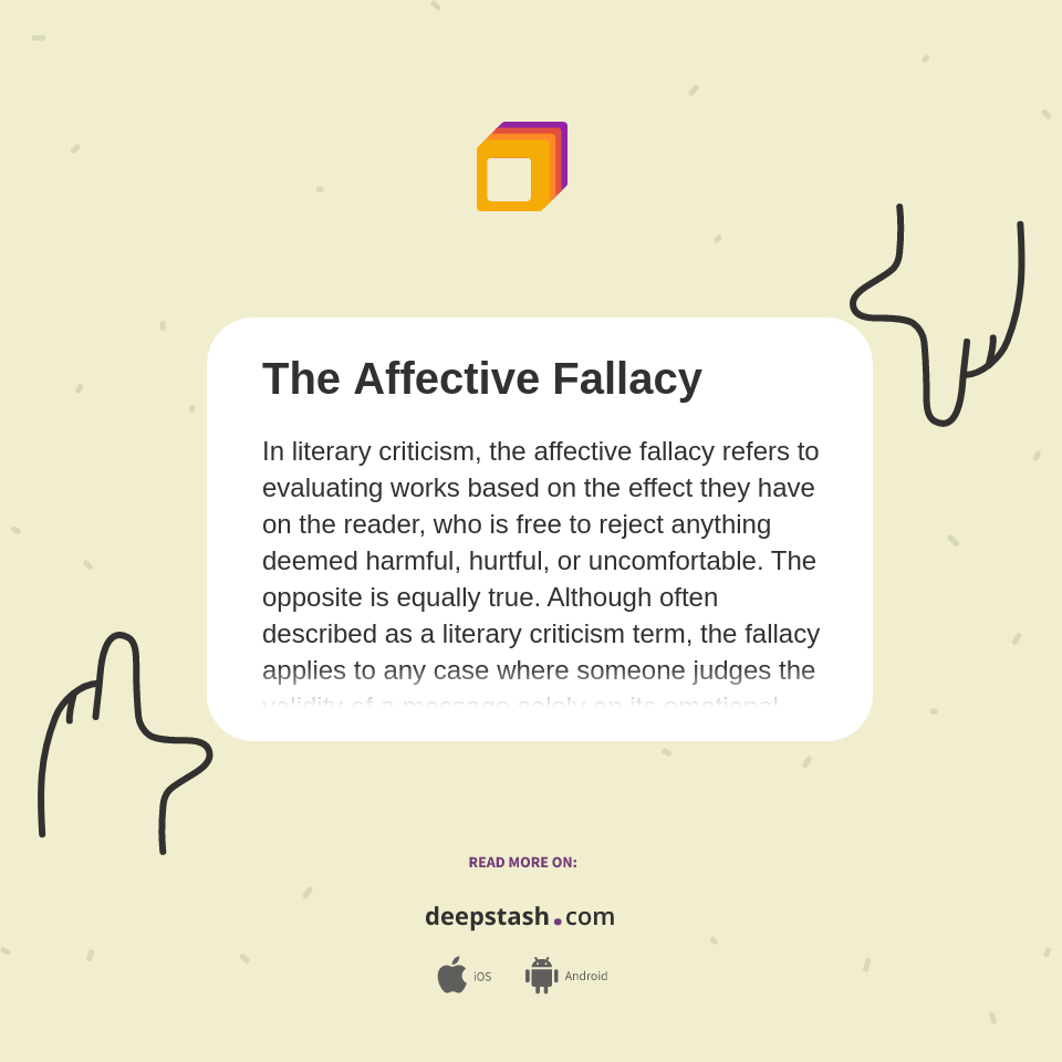 The Affective Fallacy - Deepstash