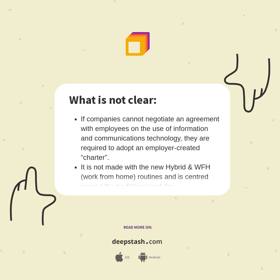 What is not clear: - Deepstash