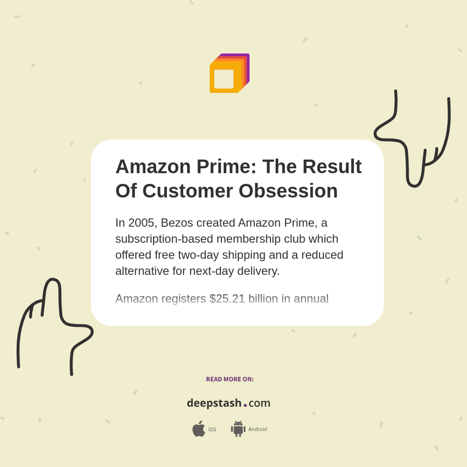 Amazon Prime: The Result Of Customer Obsession - Deepstash