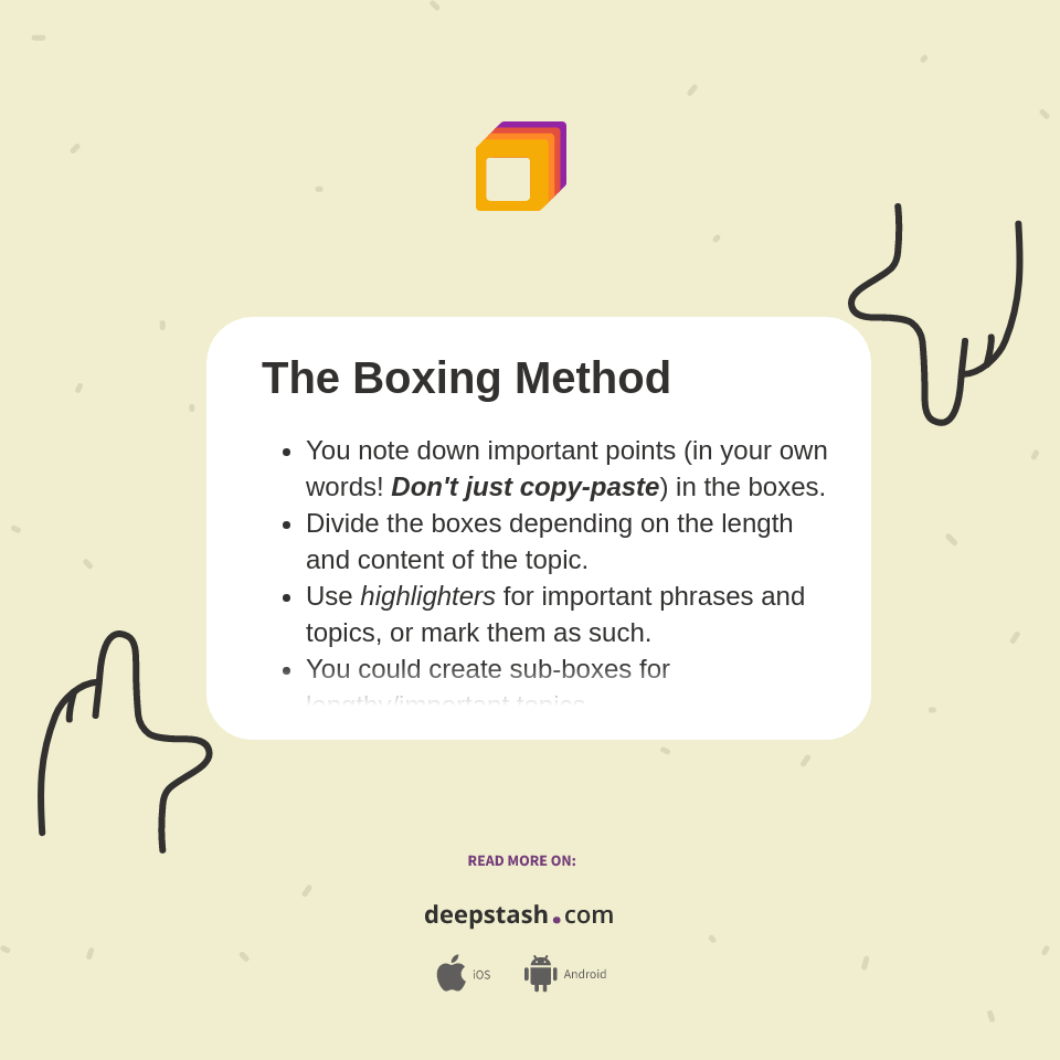 The Boxing Method - Deepstash