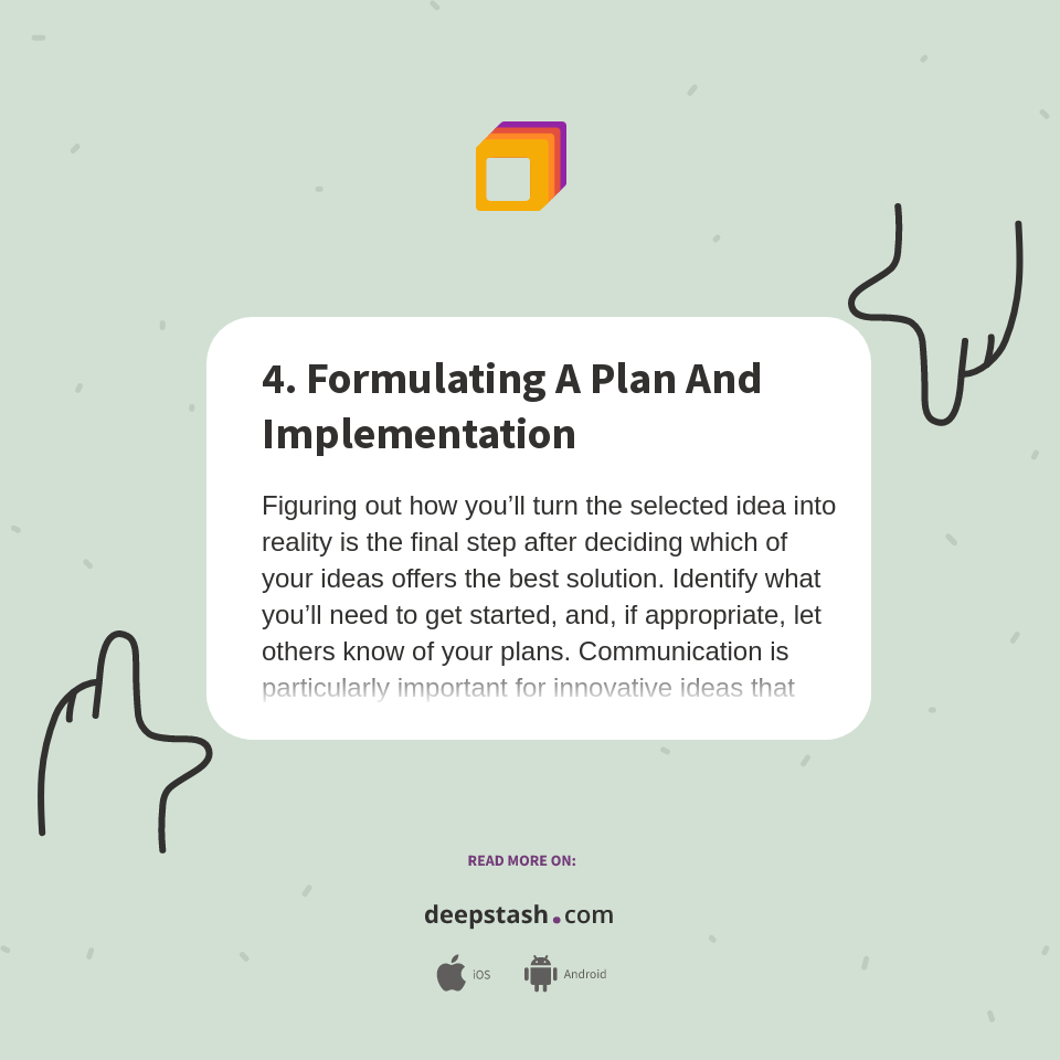 4. Formulating A Plan And Implementation - Deepstash