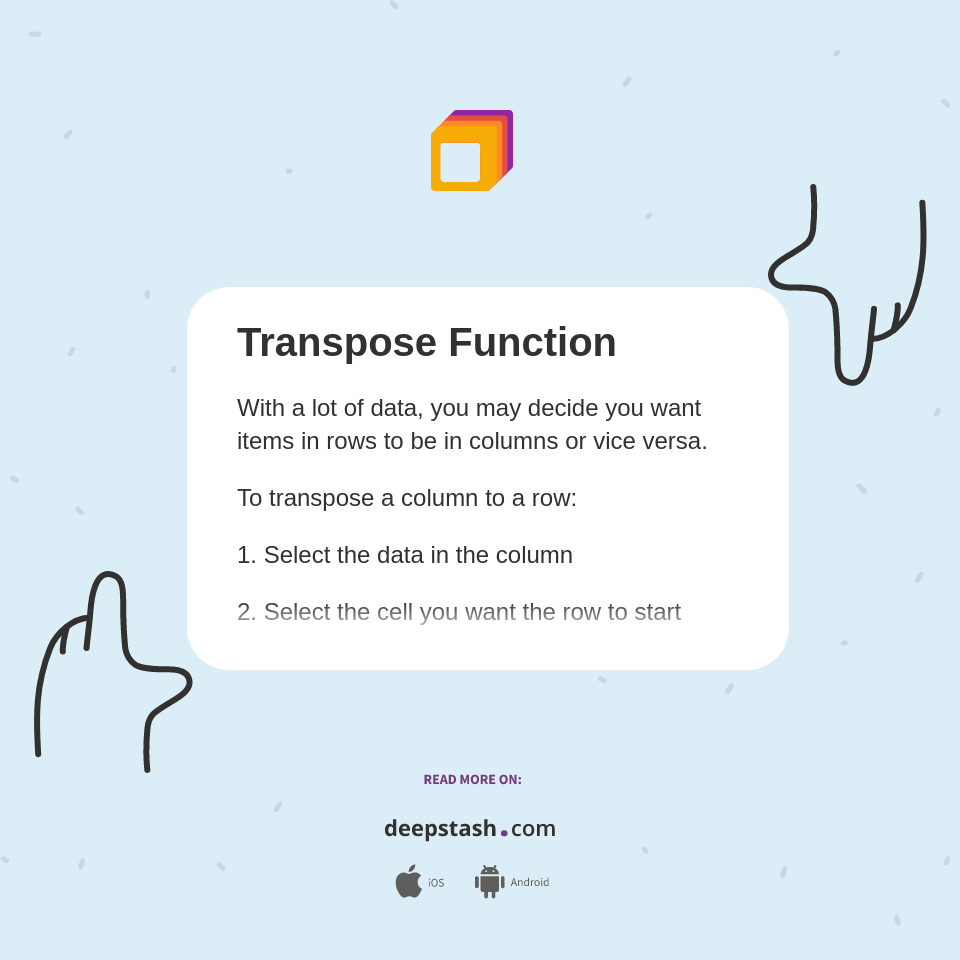 Transpose Function - Deepstash