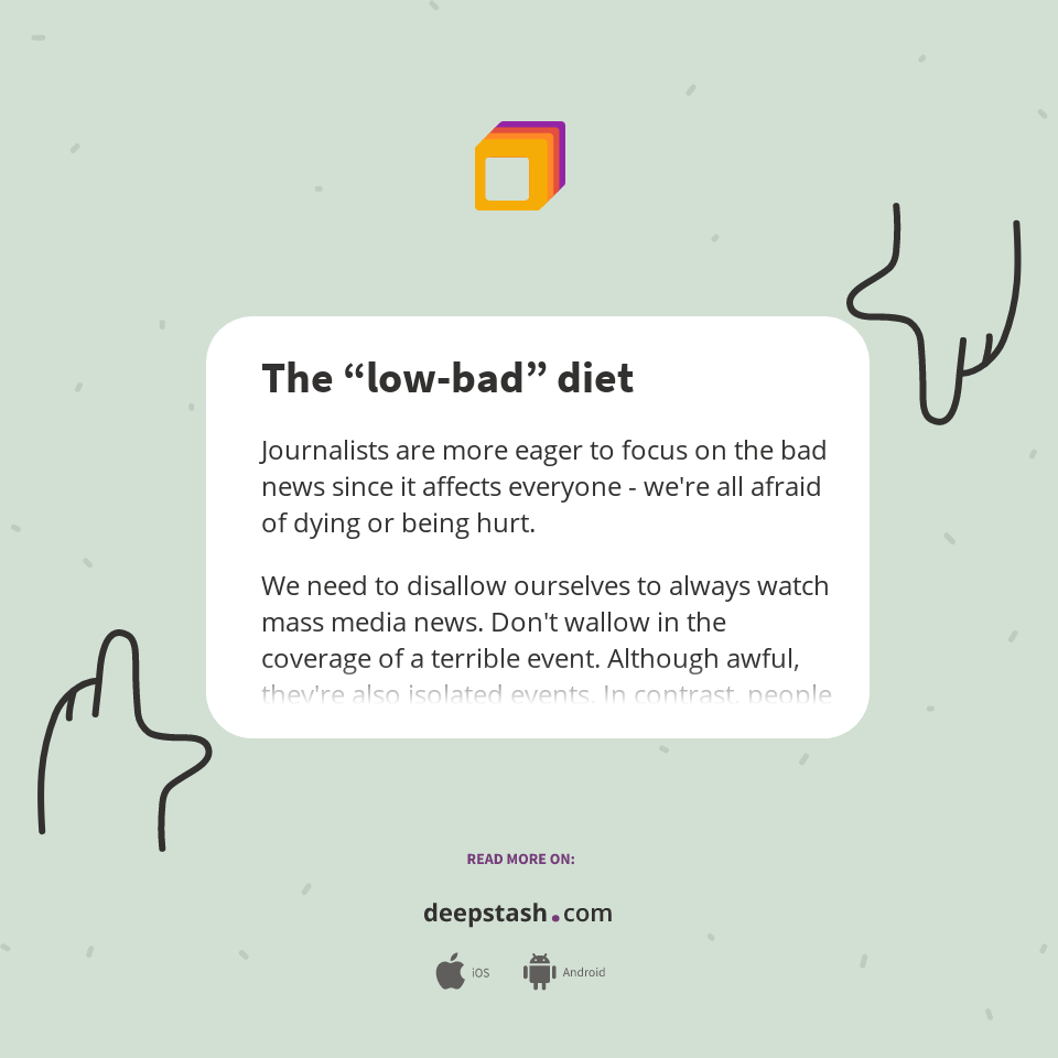 The “low-bad” diet - Deepstash