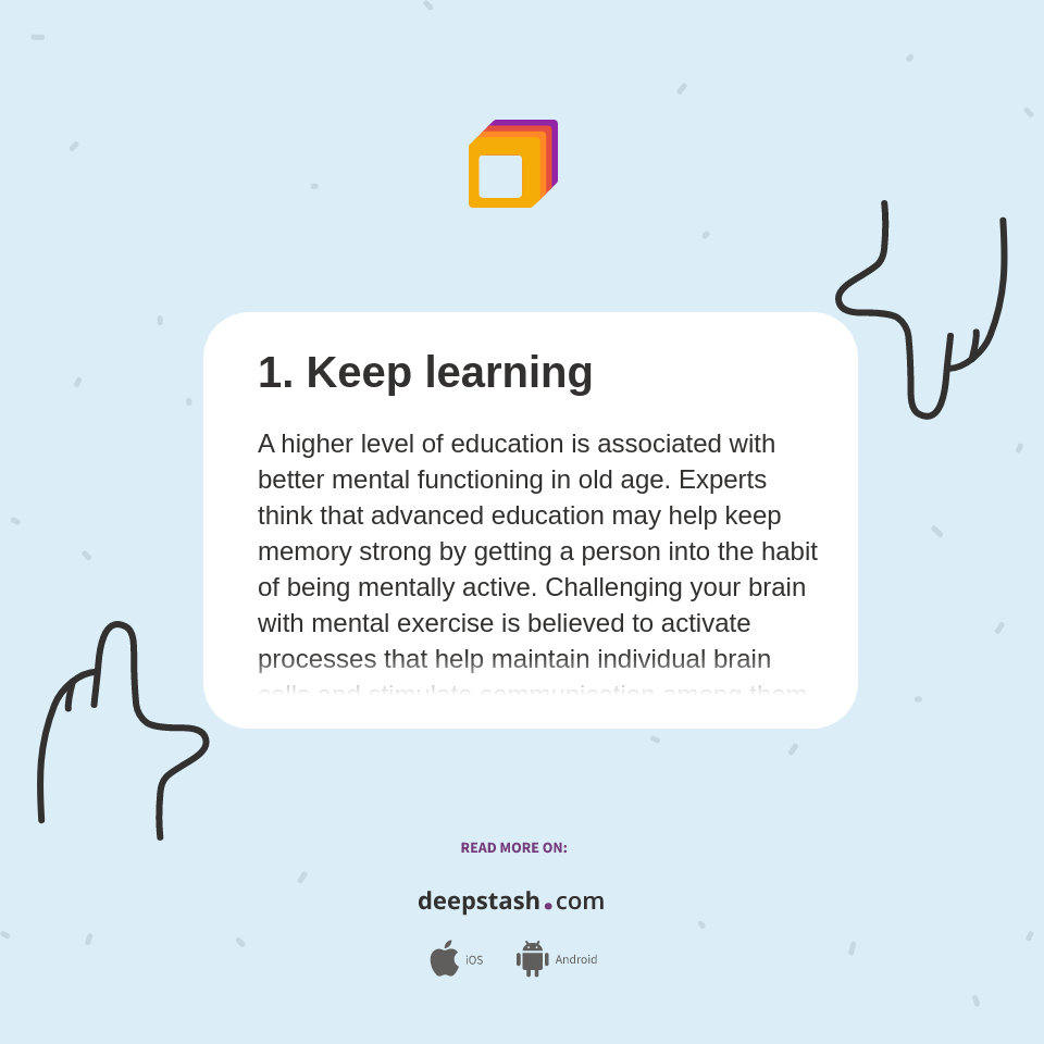 1. Keep learning - Deepstash
