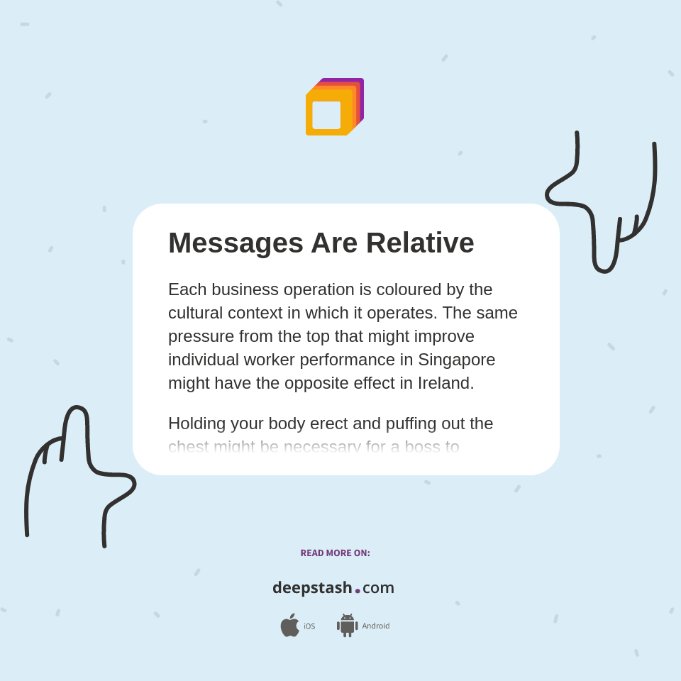 Messages Are Relative - Deepstash