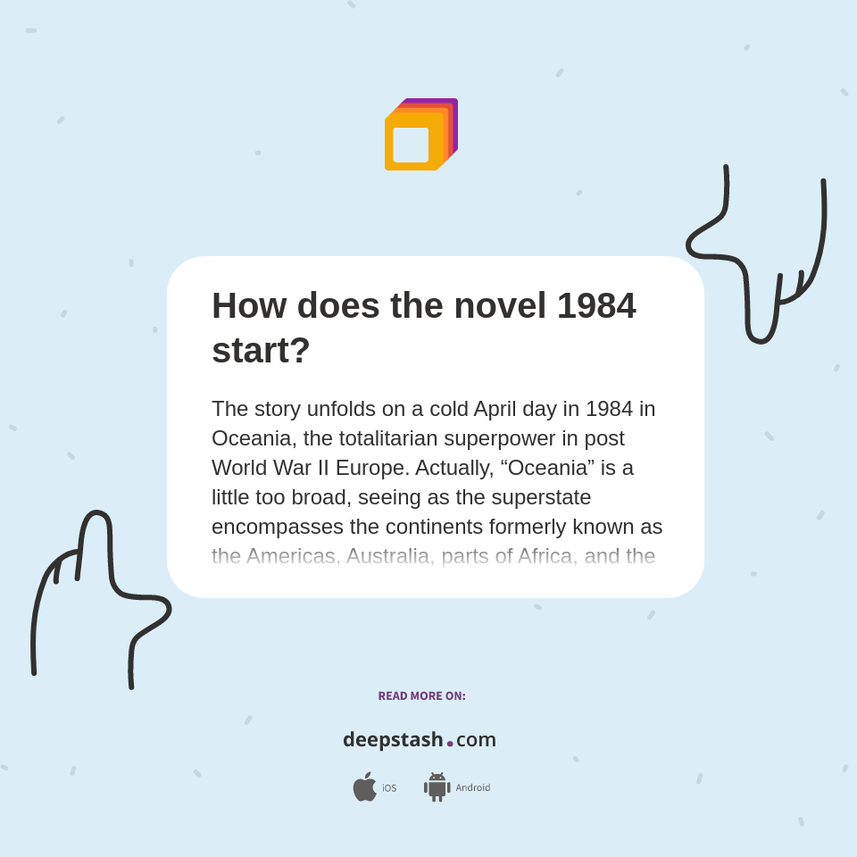 How does the novel 1984 start? - Deepstash