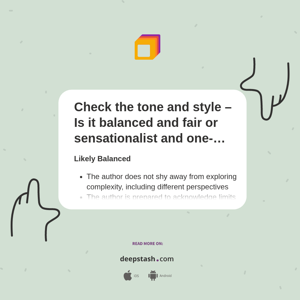 Check the tone and style – Is it balanced and fair or sensationalist ...