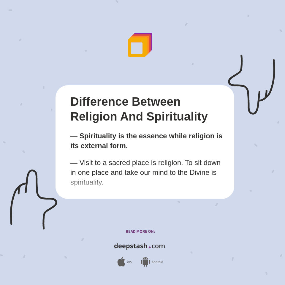 Difference Between Religion And Spirituality - Deepstash