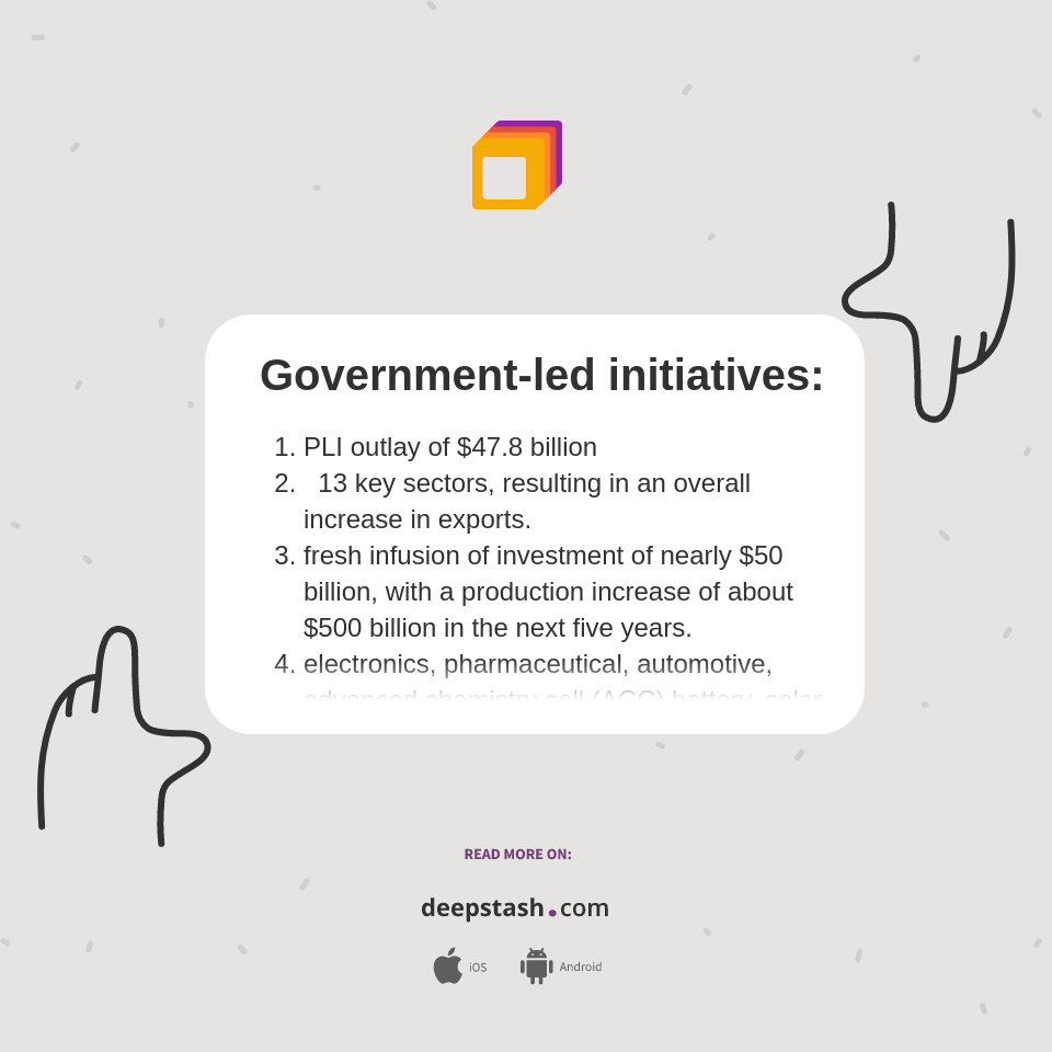 Government-led initiatives: - Deepstash