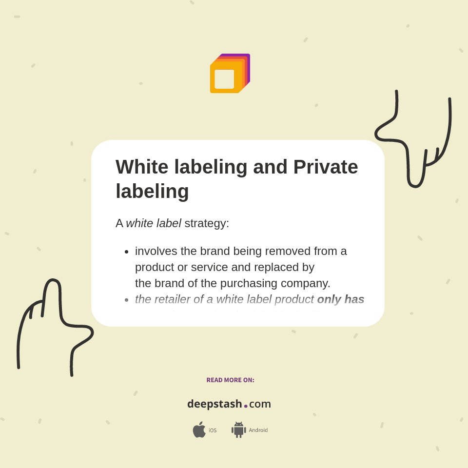 White labeling and Private labeling - Deepstash