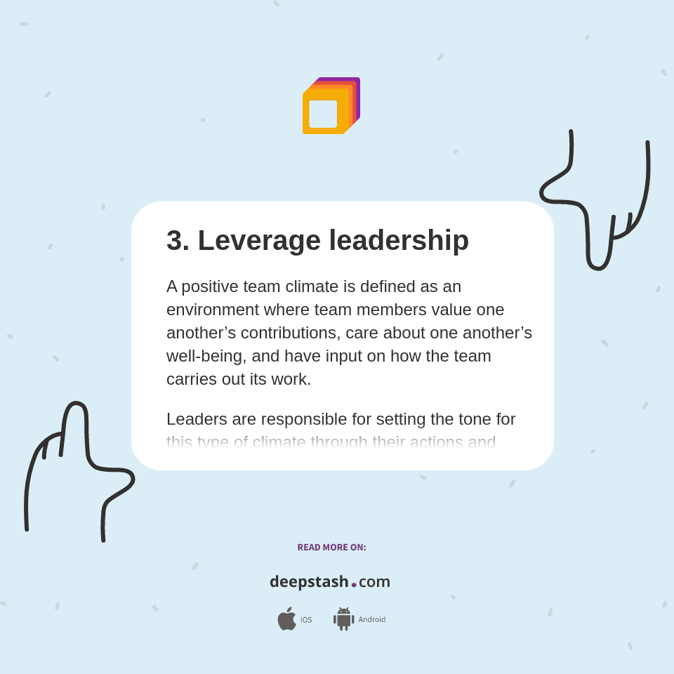 3. Leverage leadership - Deepstash