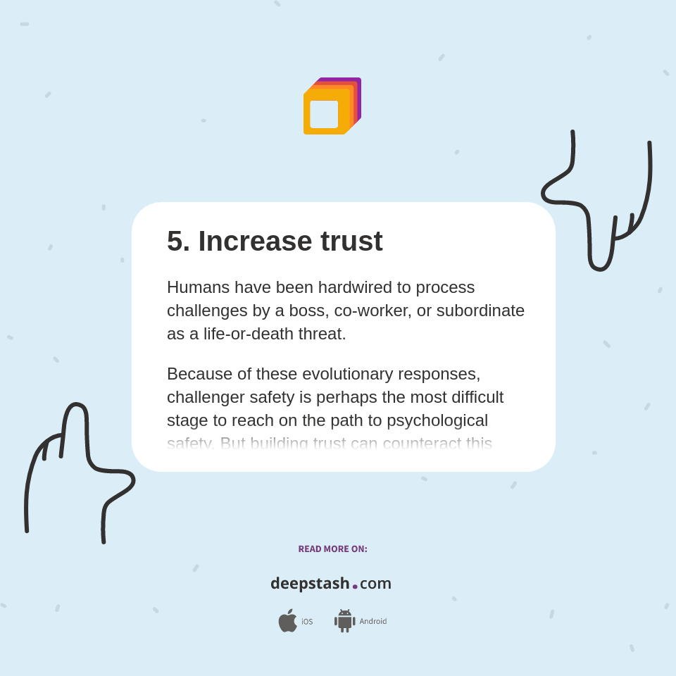 5. Increase trust - Deepstash