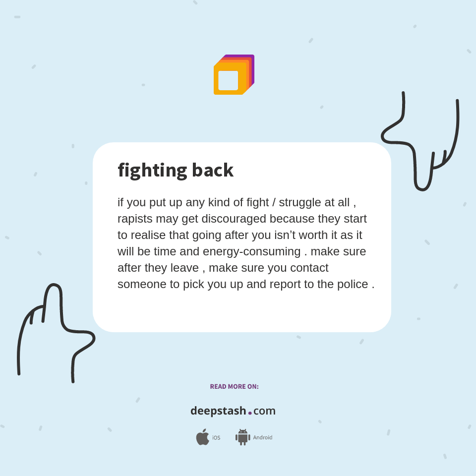 fighting back - Deepstash