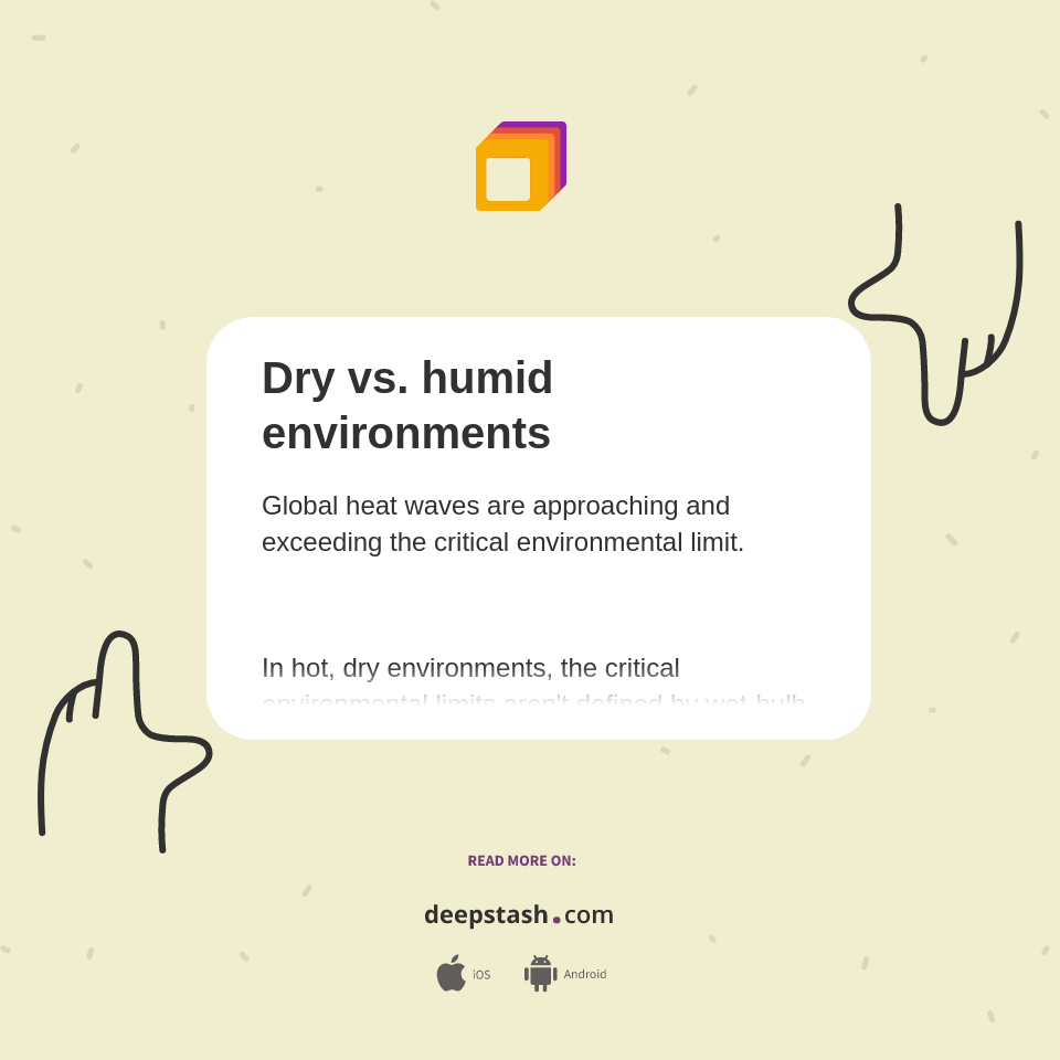 Dry vs. humid environments - Deepstash