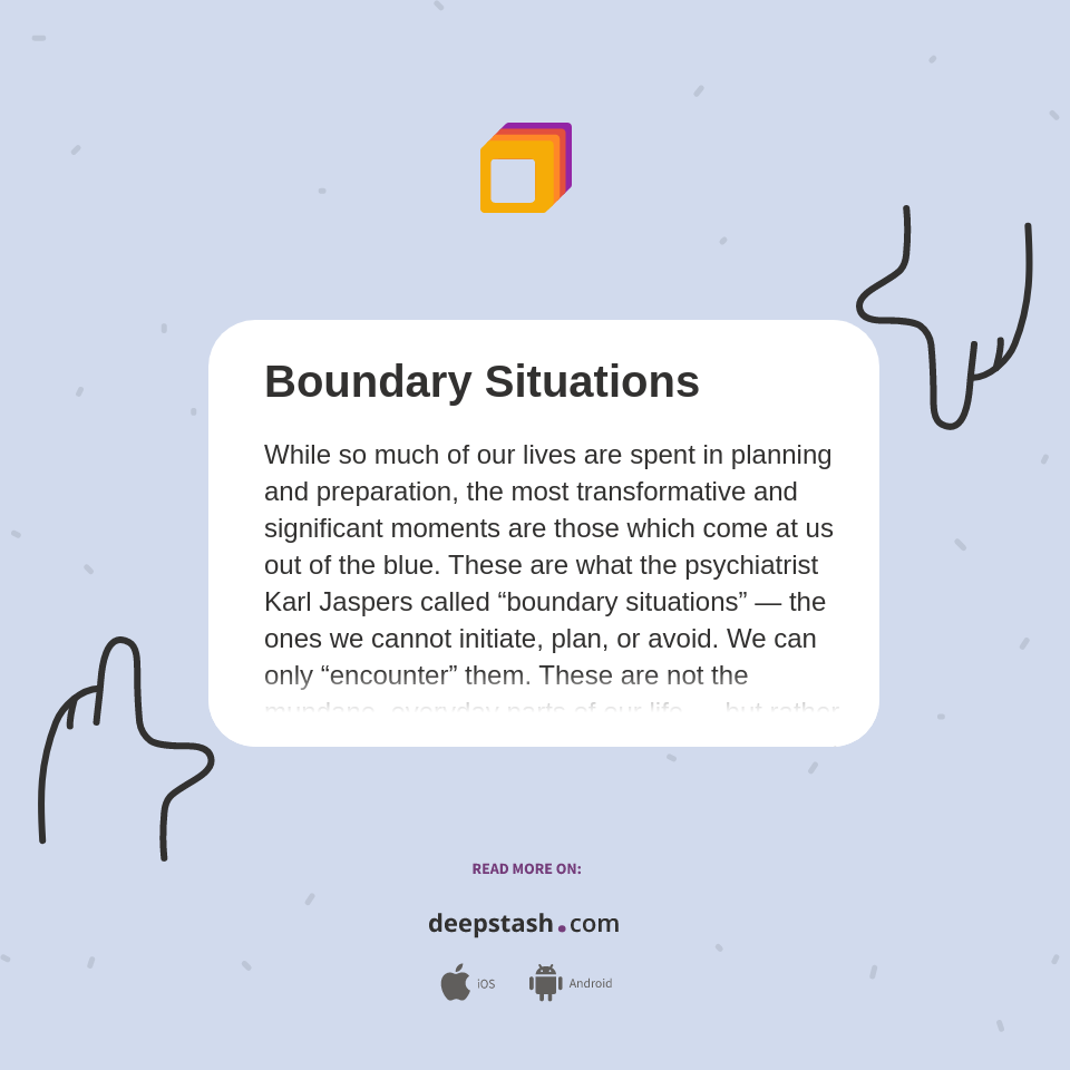 Boundary Situations - Deepstash