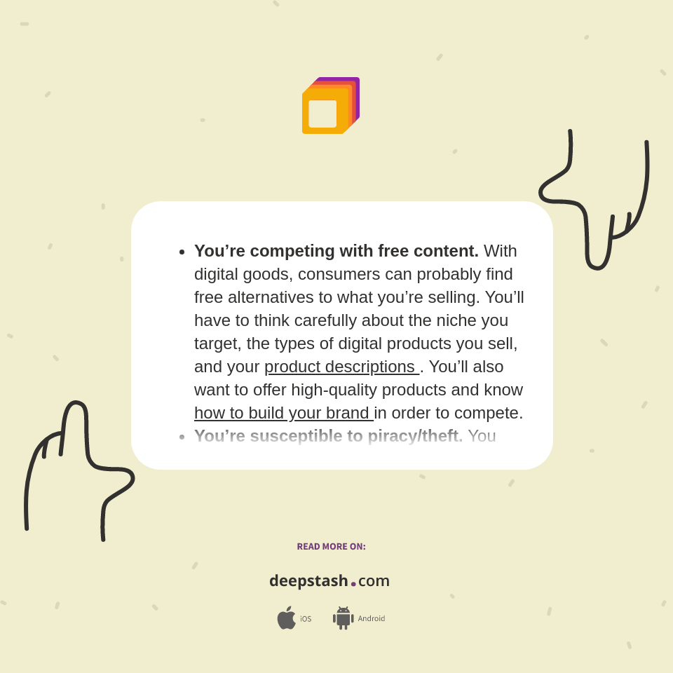 You’re competing with free content. With... - Deepstash