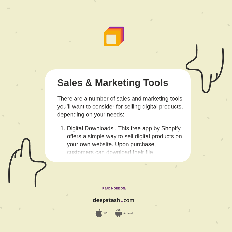 Sales & Marketing Tools - Deepstash