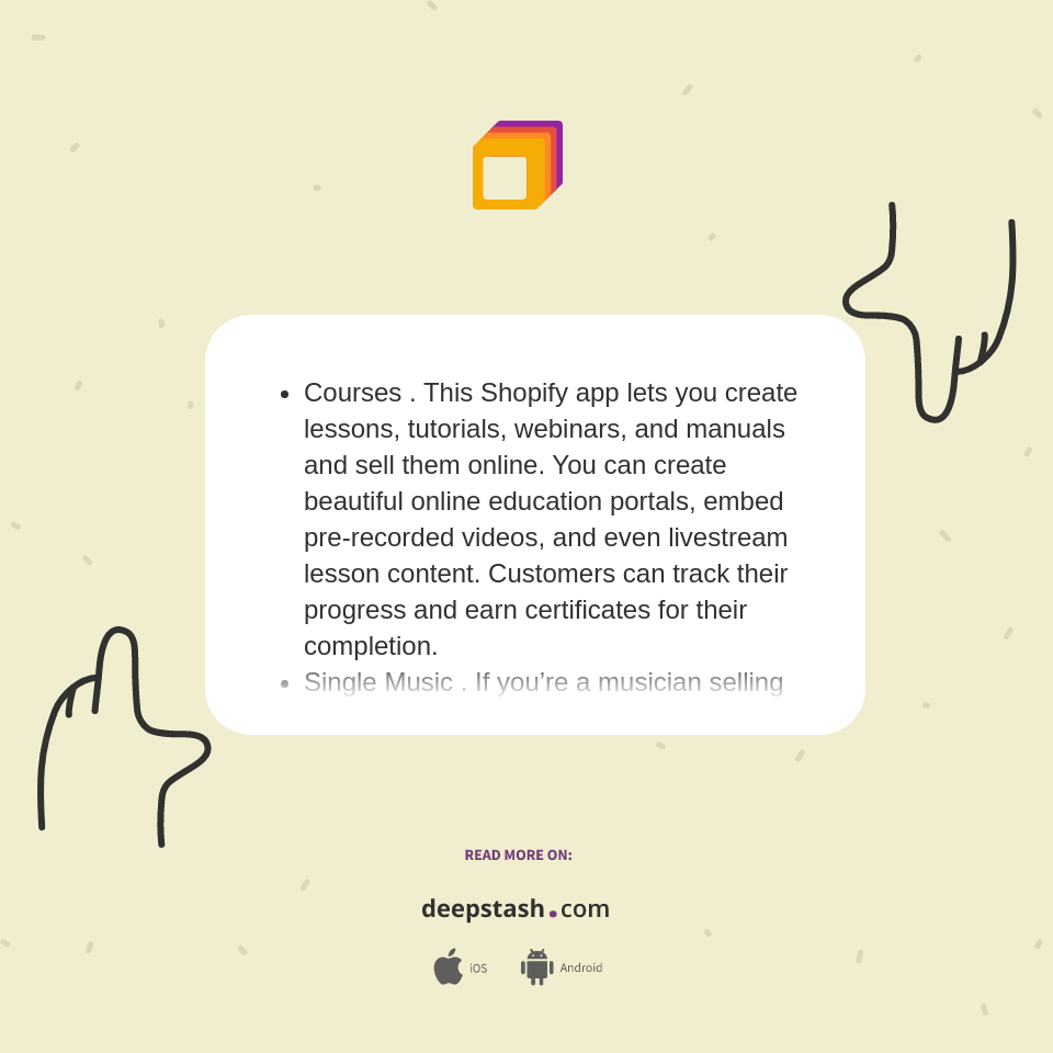 Courses . This Shopify app lets you create... - Deepstash