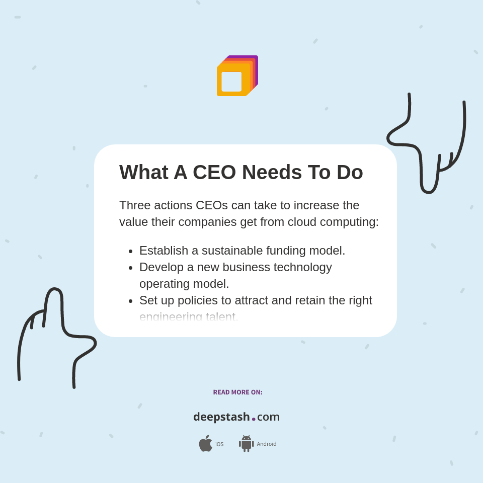What A CEO Needs To Do - Deepstash