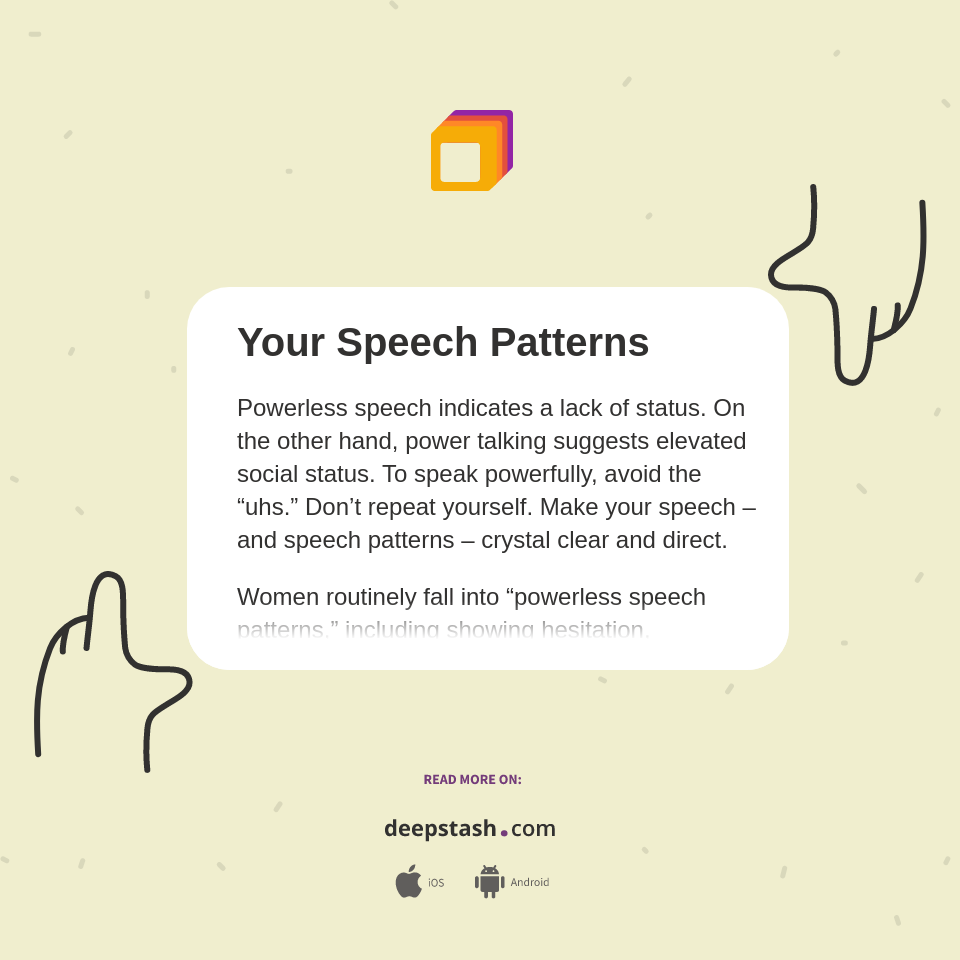 Your Speech Patterns - Deepstash