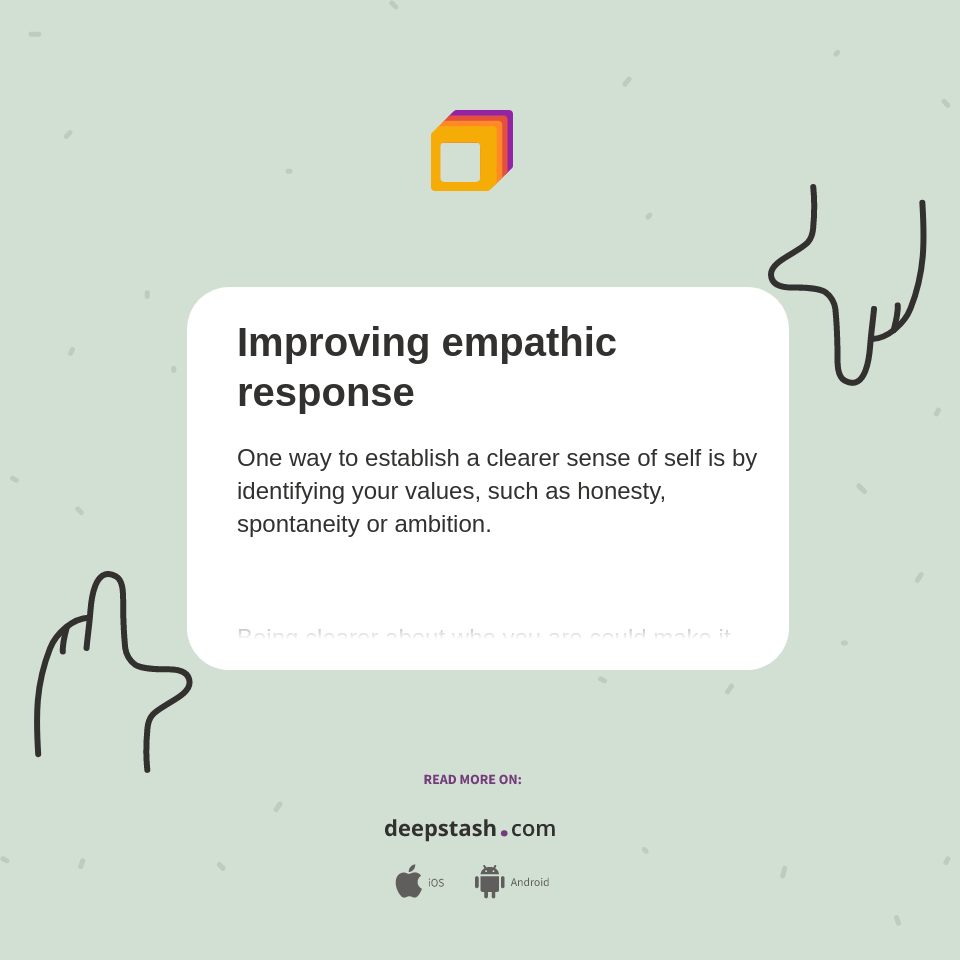 Improving empathic response - Deepstash
