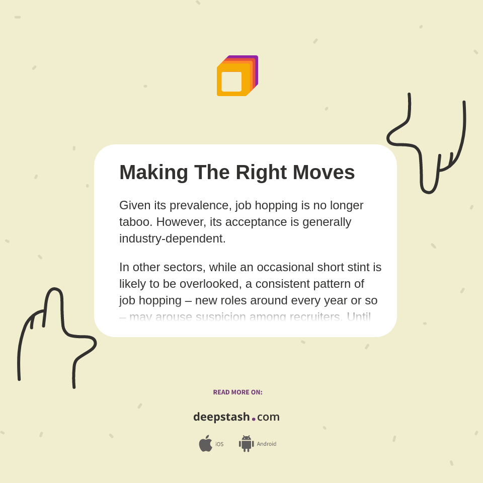 Making The Right Moves - Deepstash