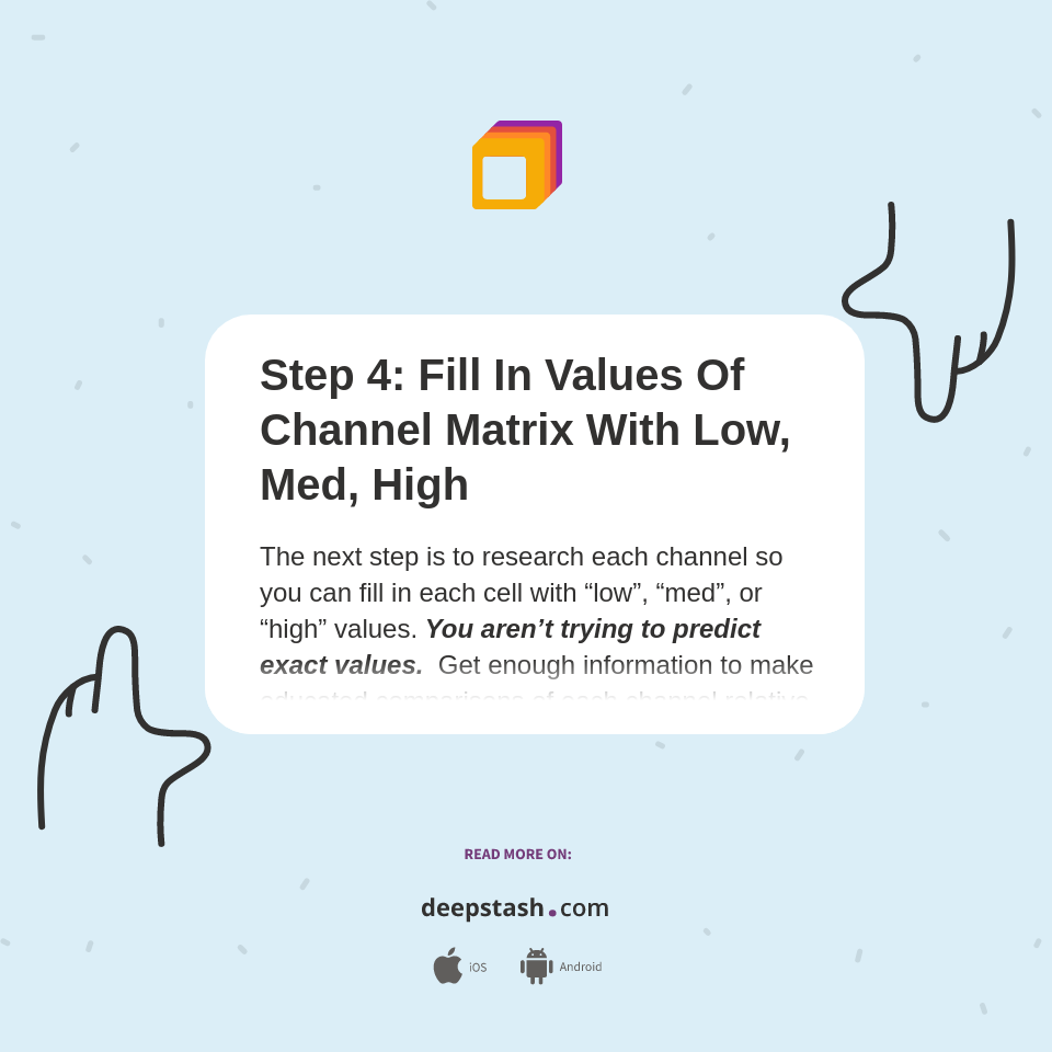 Step 4: Fill In Values Of Channel Matrix With Low, Med, High - Deepstash