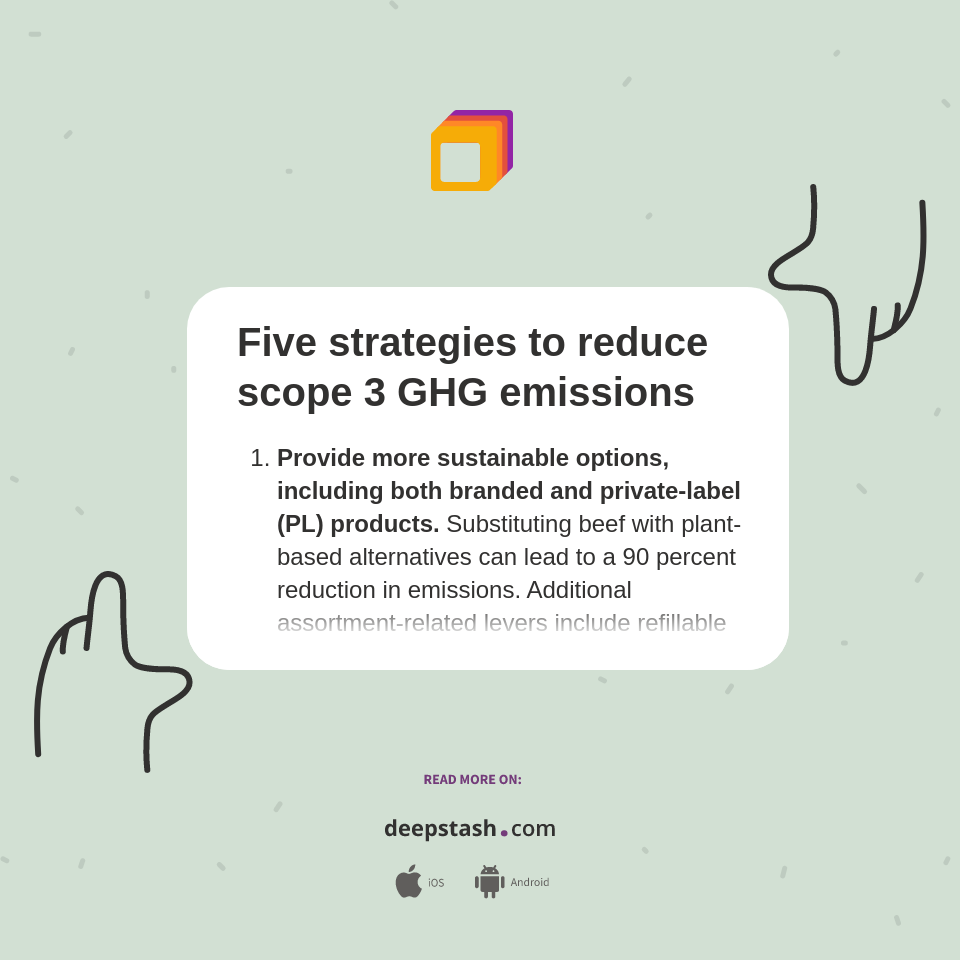 Five strategies to reduce scope 3 GHG emissions - Deepstash