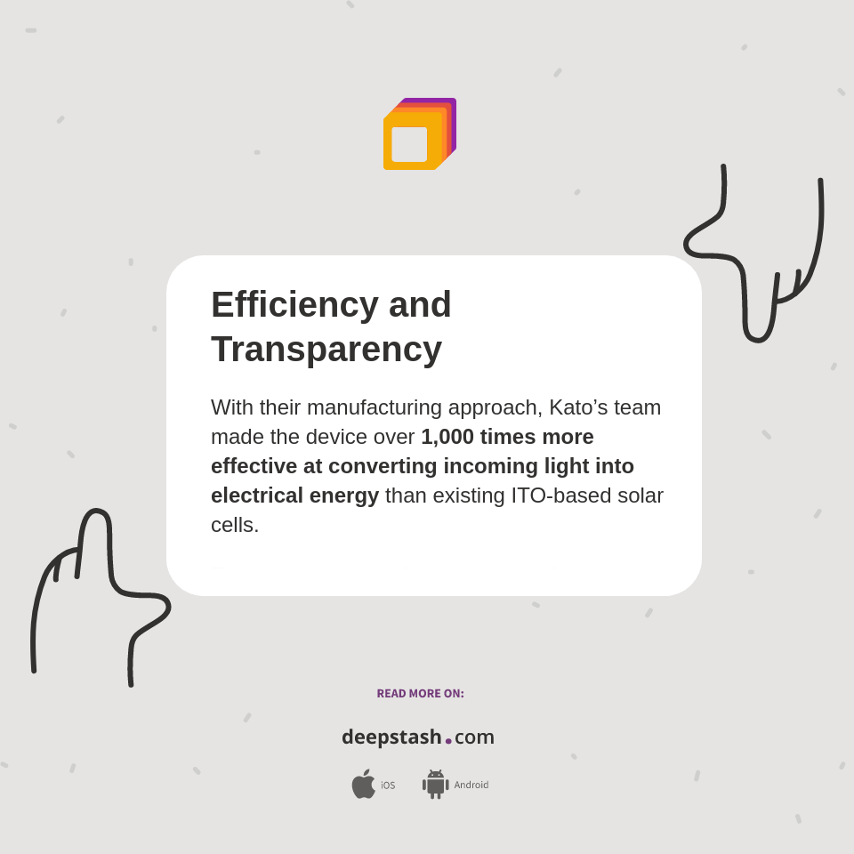 Efficiency and Transparency - Deepstash