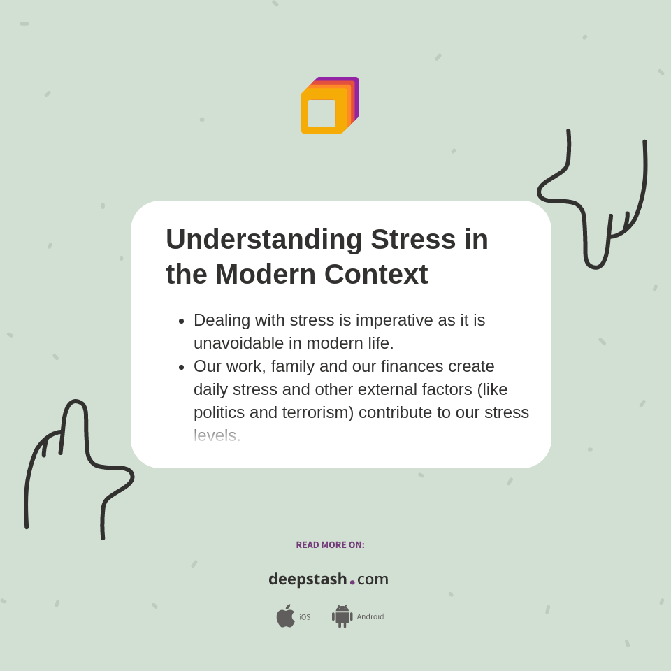 Understanding Stress in the Modern Context - Deepstash