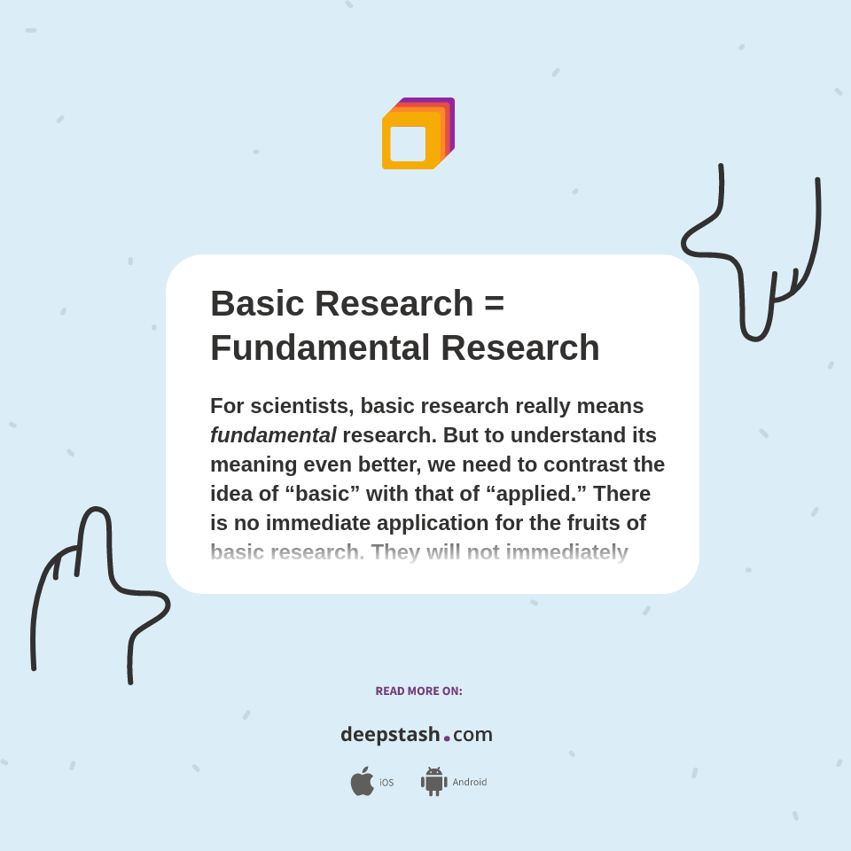 Basic Research Fundamental Research Deepstash