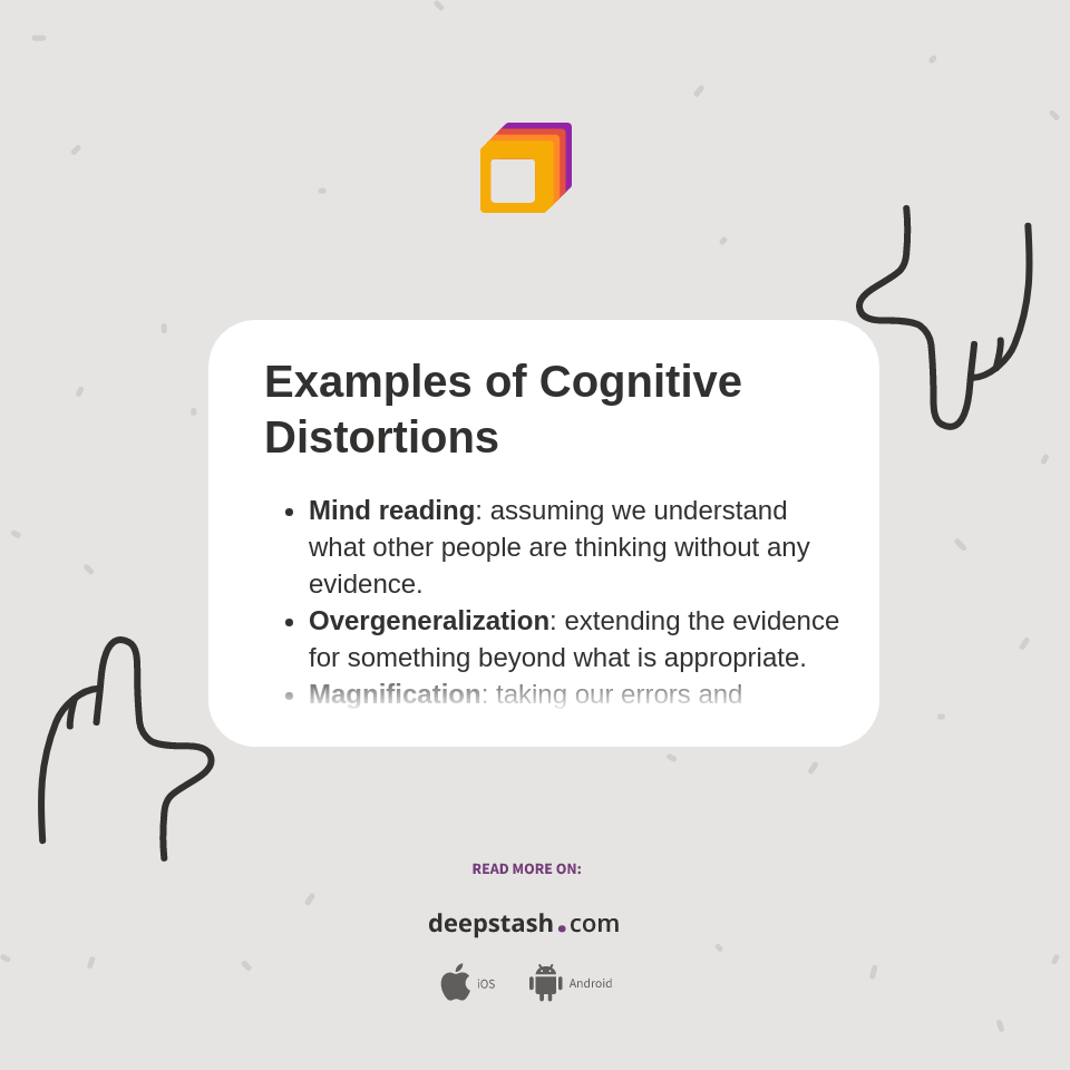 Examples of Cognitive Distortions - Deepstash