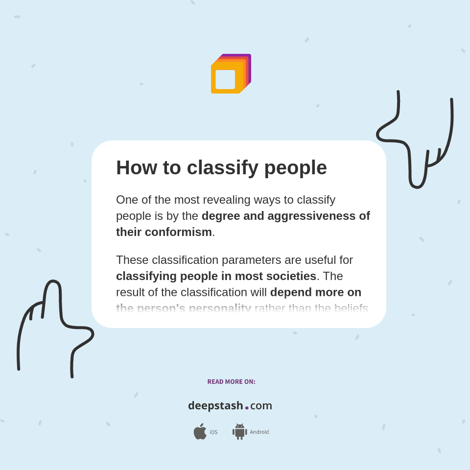 How to classify people - Deepstash