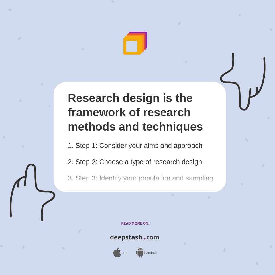Research design is the framework of research methods and techniques ...