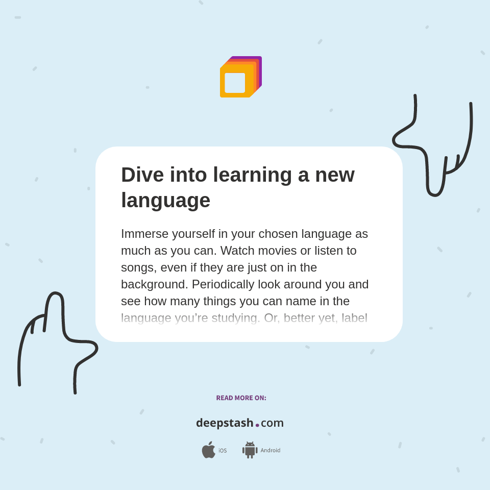 Dive into learning a new language - Deepstash