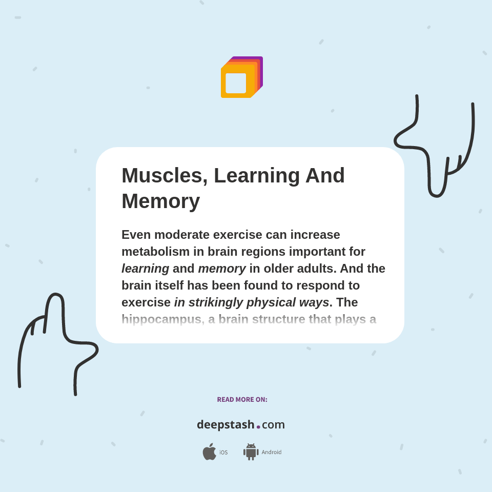 Muscles, Learning And Memory - Deepstash