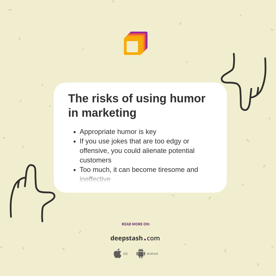 The risks of using humor in marketing - Deepstash