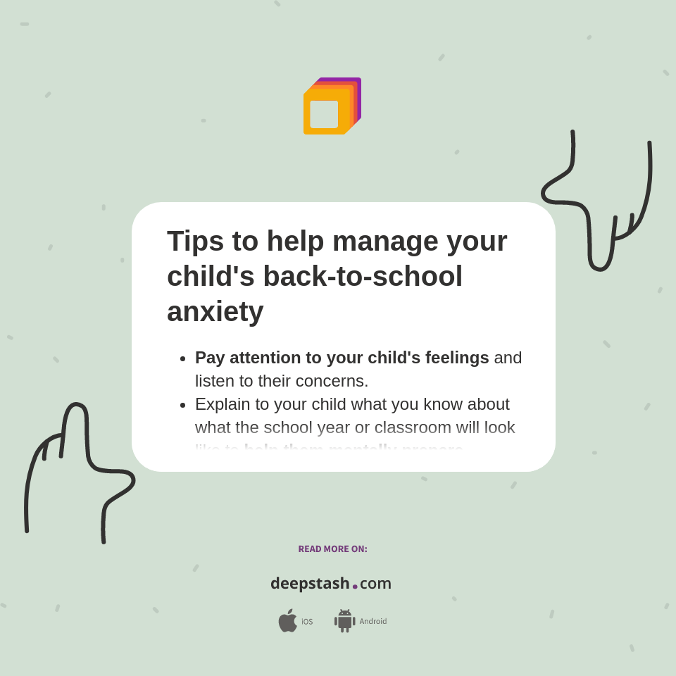 Tips to help manage your child's back-to-school anxiety - Deepstash